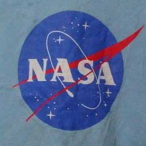 Tops | Nasa Distressed Crop Top Tshirt Sz L Blue Red | Poshmark